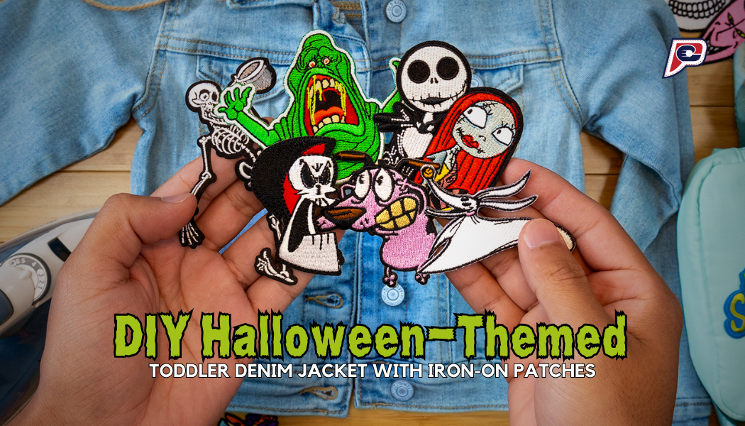 DIY Halloween-Themed Toddler Denim Jacket with Iron-On Patches – Patch ...