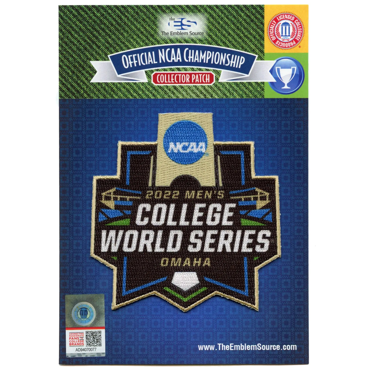 2022 NCAA Men's College World Series Omaha Jersey Patch Ole Miss ...