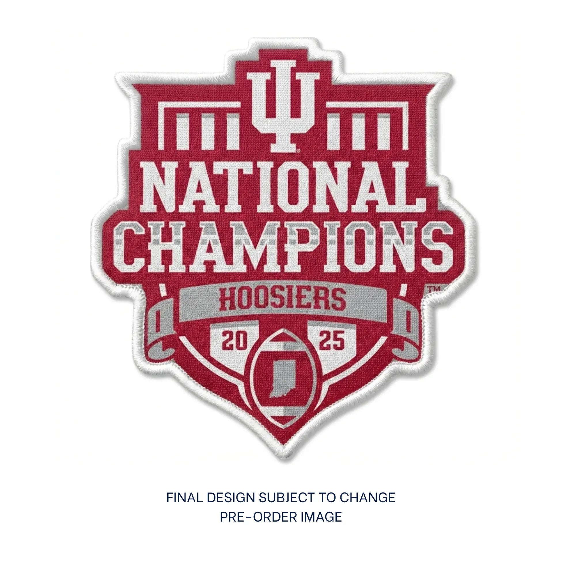 2025-2026 Indiana Hoosiers National Champions Football Patch Sublimate ...
