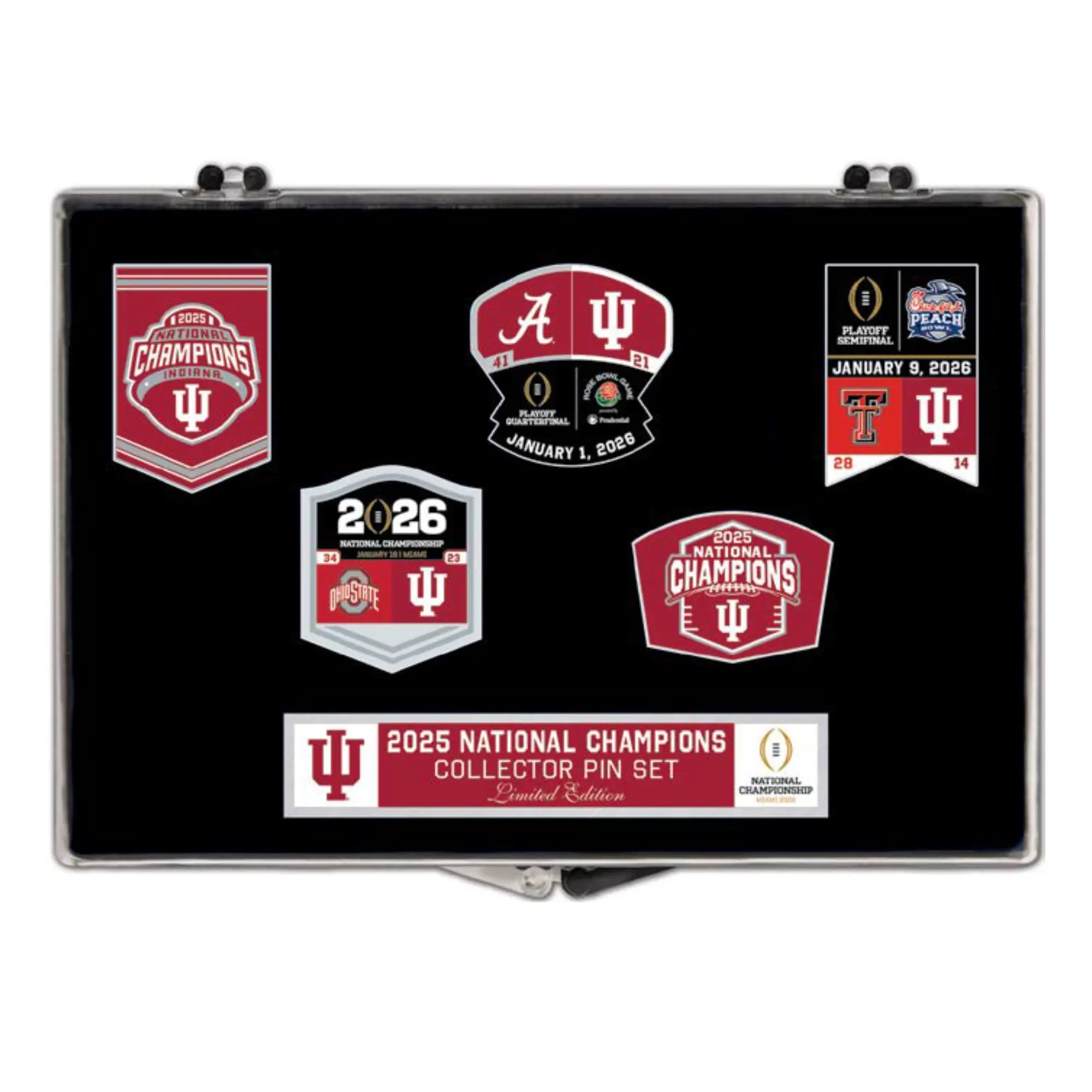 2026 NCAA College National Champions Indiana Hoosiers 5-Piece Pin Set ...