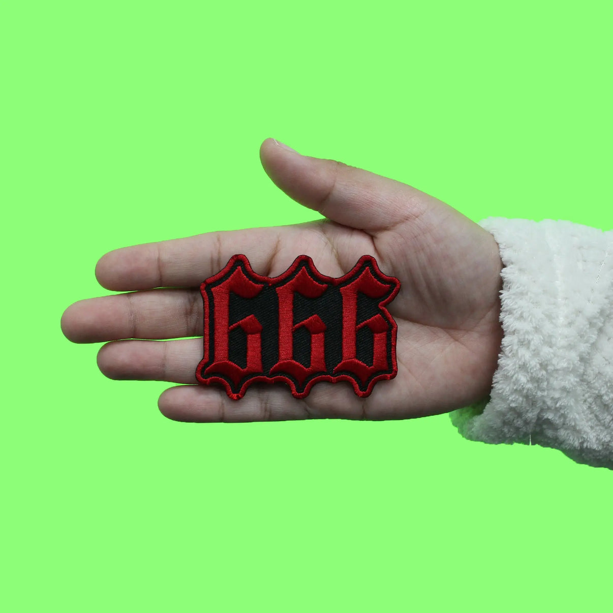 666 Red Numbers Patch Alternative Antichrist Rock Embroidered Iron On ...