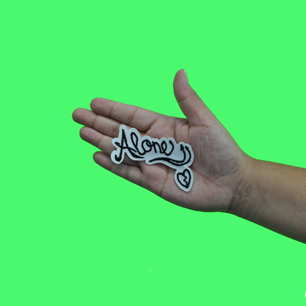Alone Broken Heart Patch Rapper Face Tattoo Embroidered Iron On – Patch ...