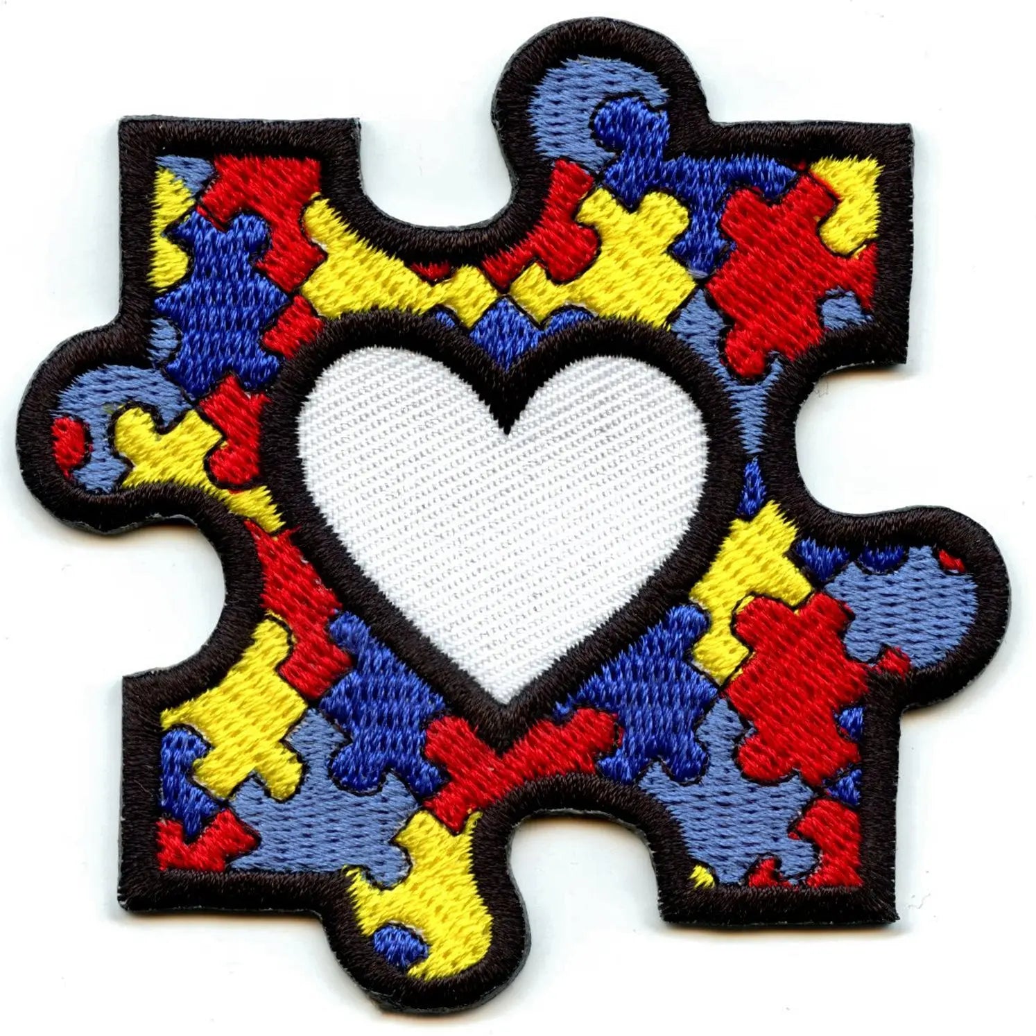 Autism Heart Puzzle Patch Neurodivergent Awareness Movement Embroidere ...