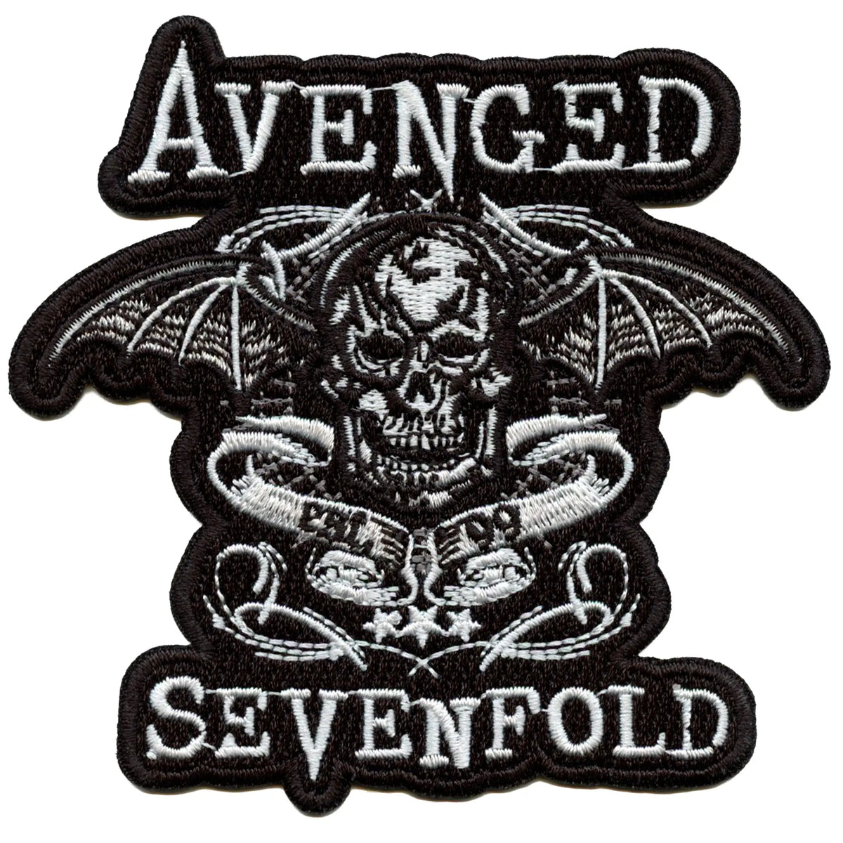 Avenged Sevenfold Rock Band Patch Deathbat Banner Cut-Out Embroidered ...