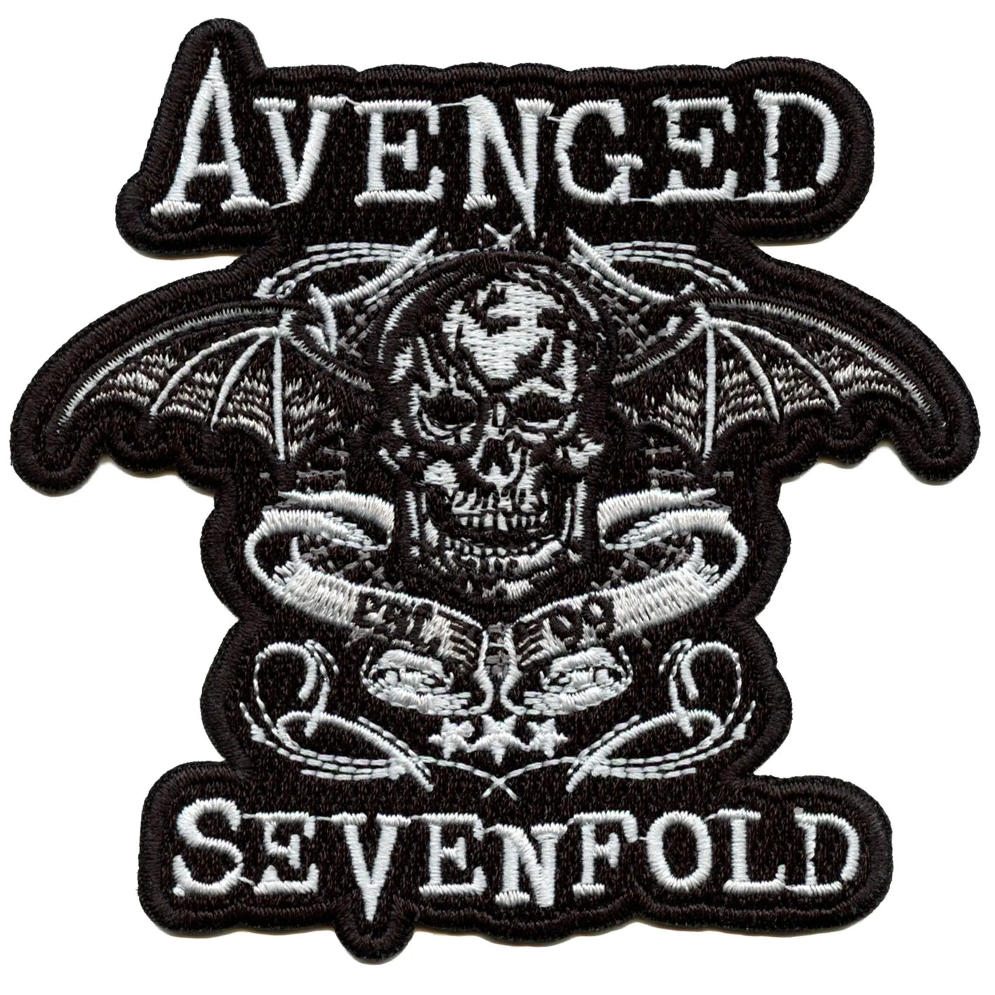Avenged Sevenfold Rock Band Patch Deathbat Banner Cut-Out Embroidered ...
