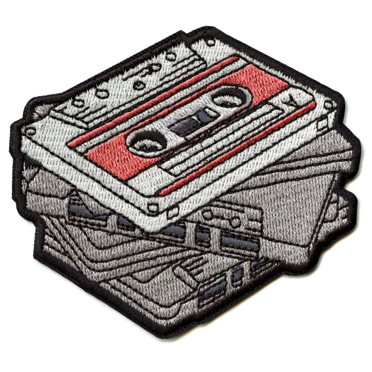 Stacked Cassette Mix Patch Retro Tape Music Embroidered Iron On – Patch ...