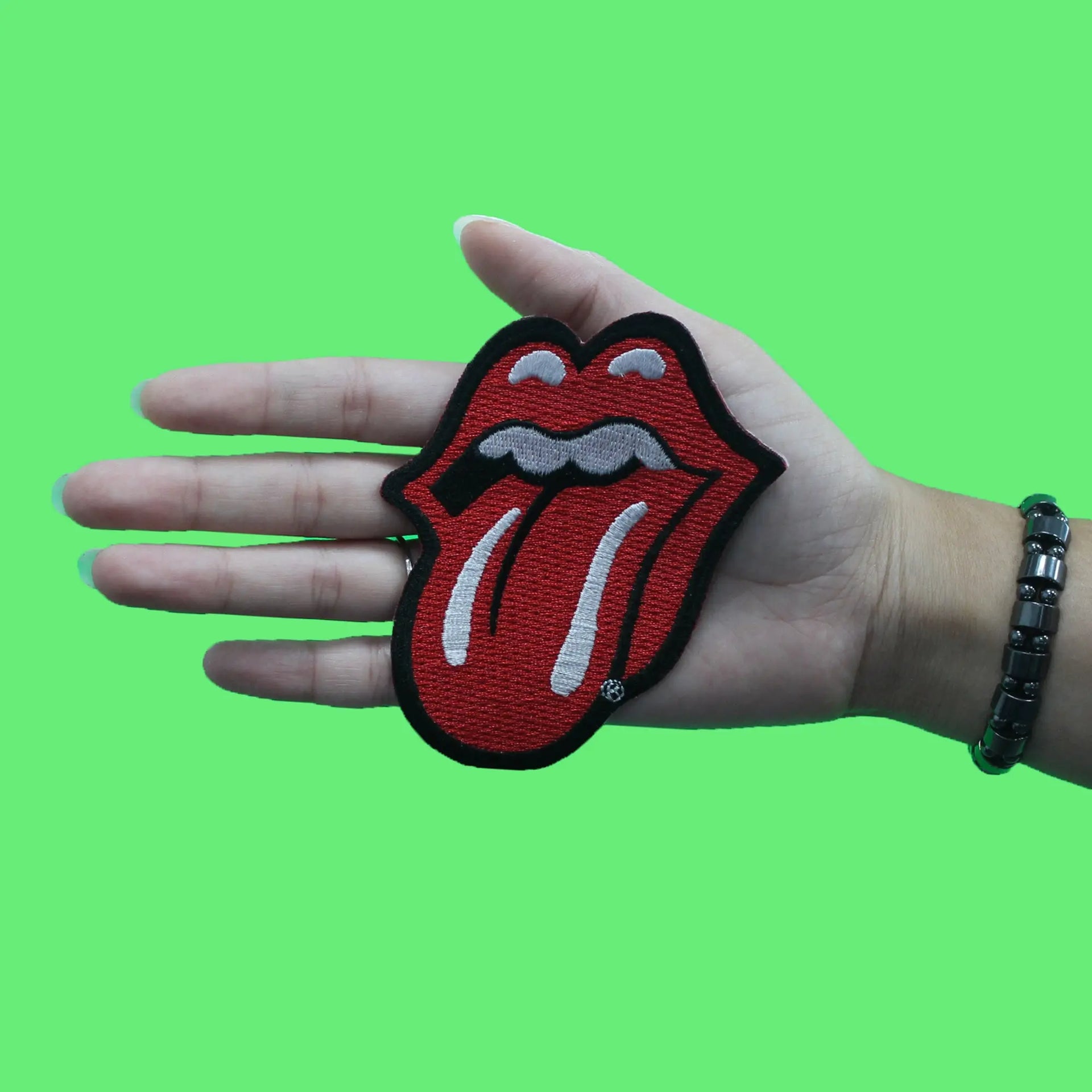Rolling Stones Classic Patch Tongue Out Logo Embroidered Iron On Patch ...