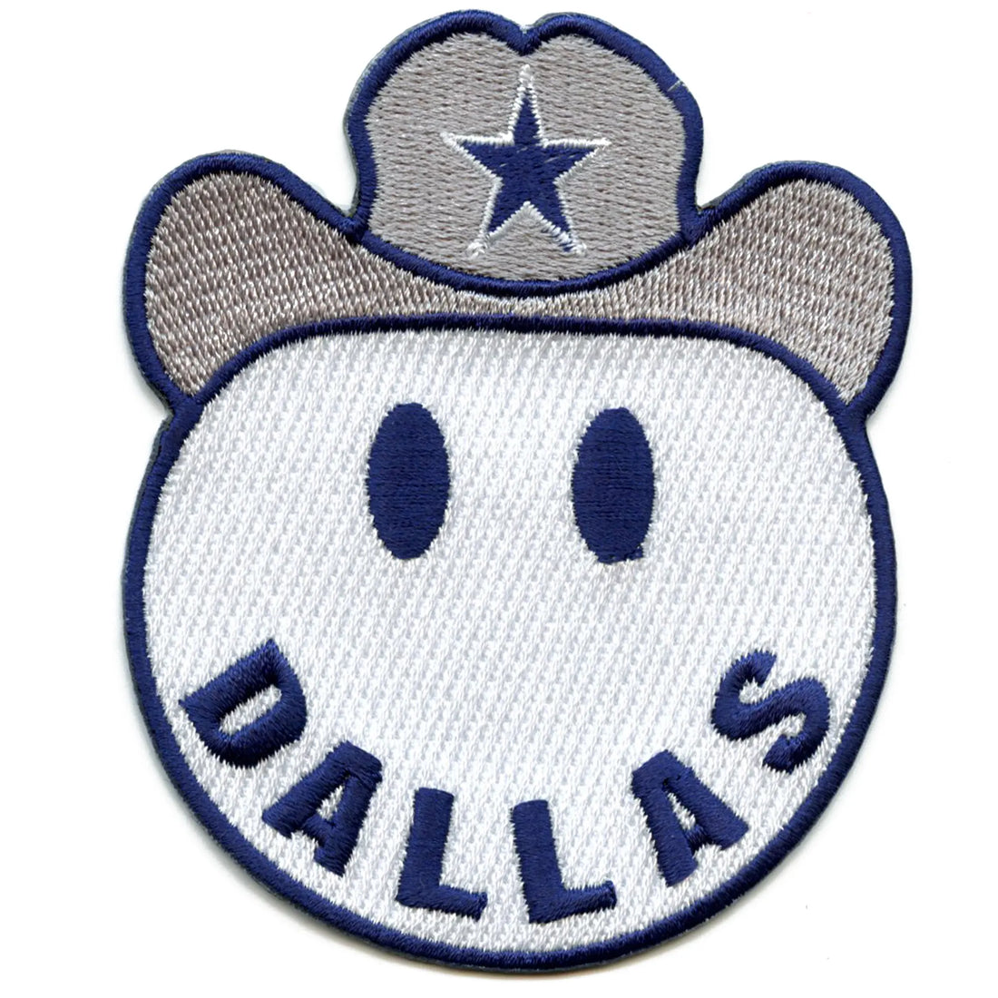 Dallas Smiley Hat Patch Football Sports Emoticon Embroidered Iron On ...