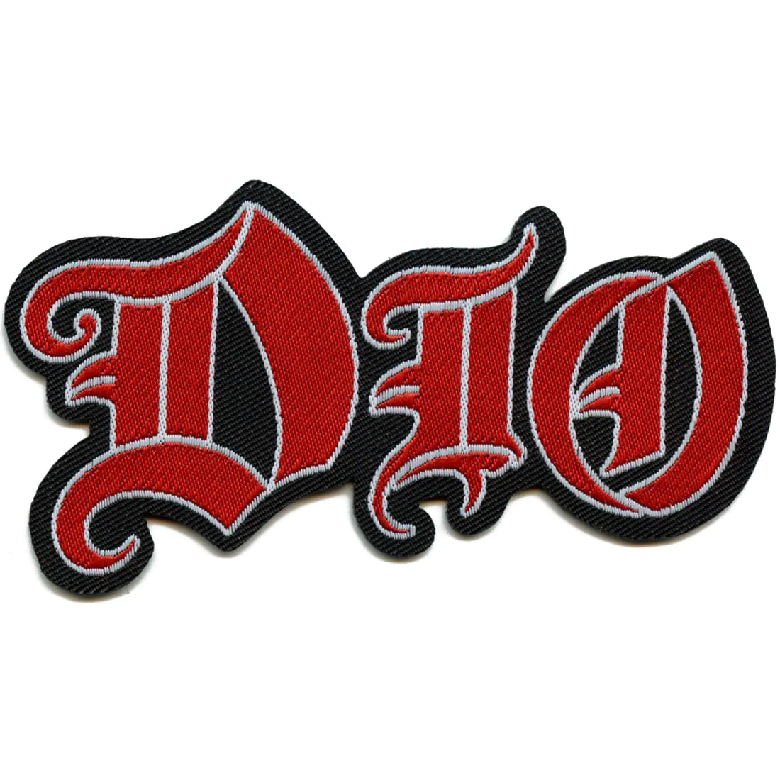Dio Logo Cut Out Patch Metal Band Cursive Script Woven Iron On – Patch Collection