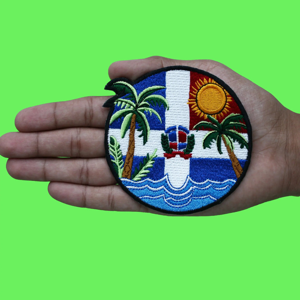 Dominican Republic Paradise Patch Tropical Oasis Culture Embroidered I – Patch Collection
