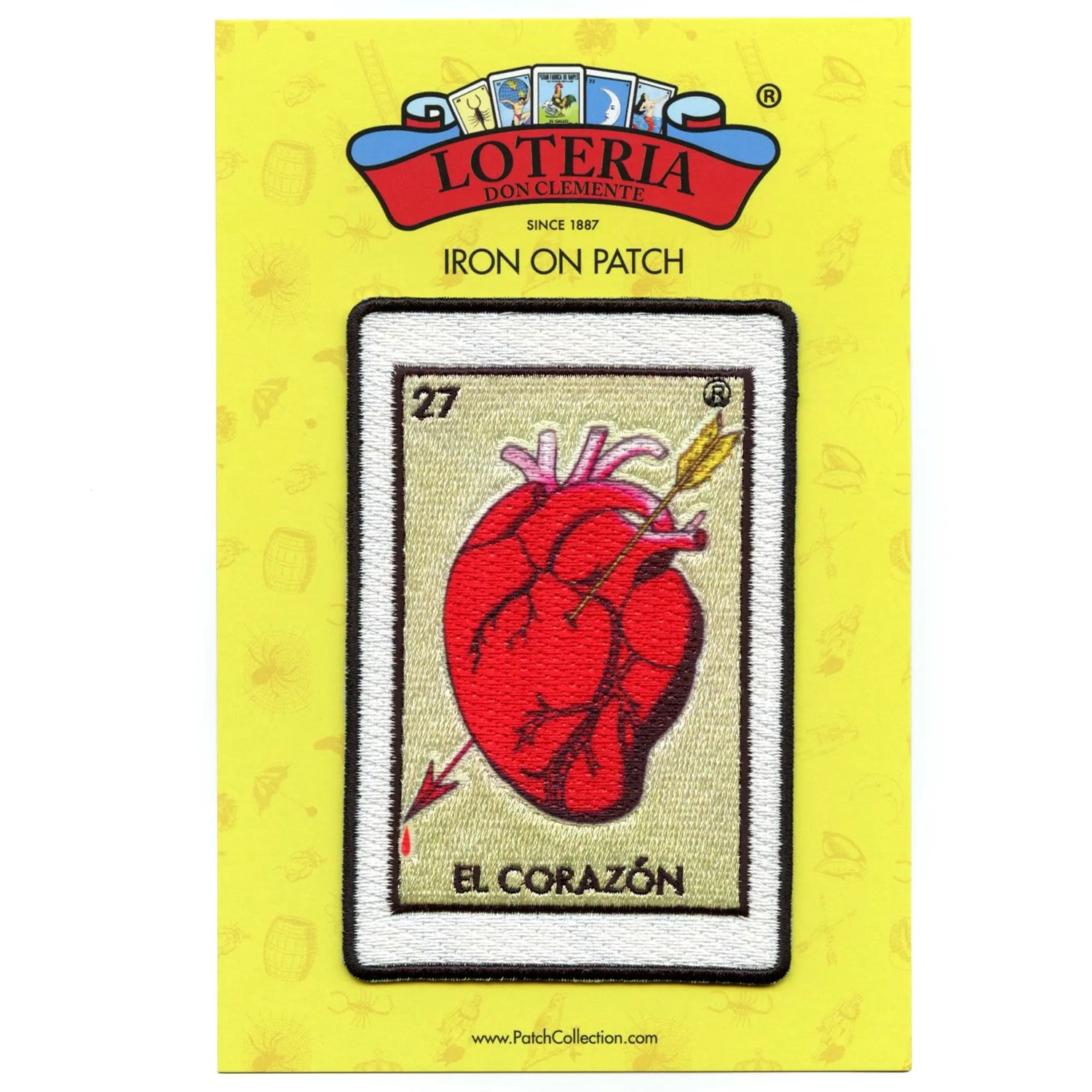 El Corazon 27 Patch Heart Mexican Loteria Card Sublimated Embroidery I ...