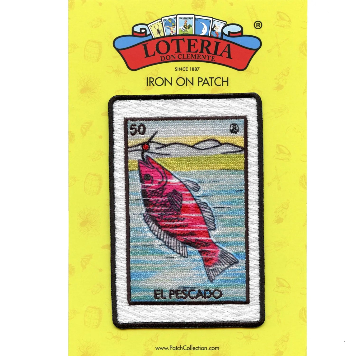 El Pescado 50 Patch Fish Mexican Loteria Card Sublimated Embroidery Ir ...