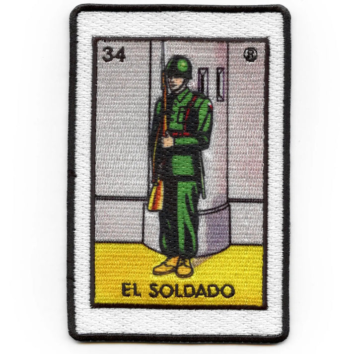 El Soldado 34 Patch Soldier Mexican Loteria Card Sublimated Embroidery ...