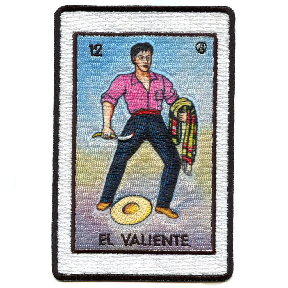 El Valiente 12 Patch Brave Mexican Loteria Card Sublimated Embroidery ...