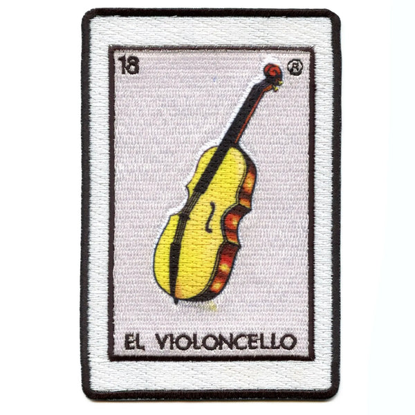 El Violoncello 18 Patch Cello Mexican Loteria Card Sublimated Embroide ...