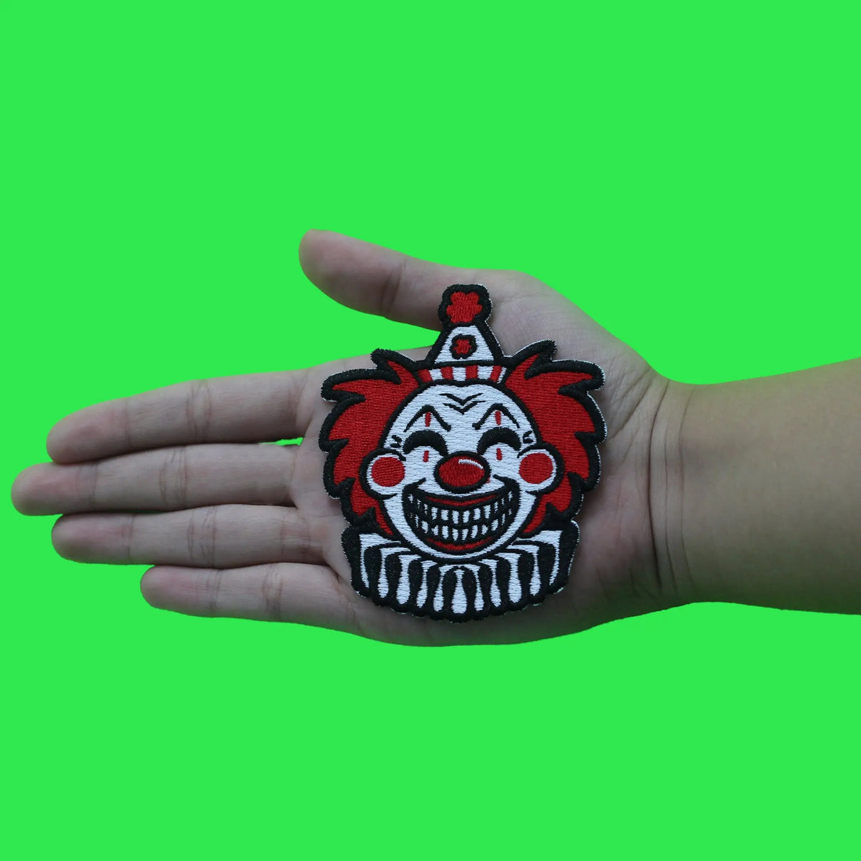 Evil Circus Clown Patch Party Creepy Smile Embroidered Iron On – Patch ...