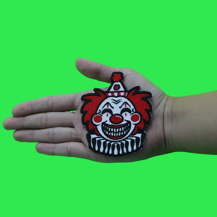 Evil Circus Clown Patch Party Creepy Smile Embroidered Iron On – Patch ...