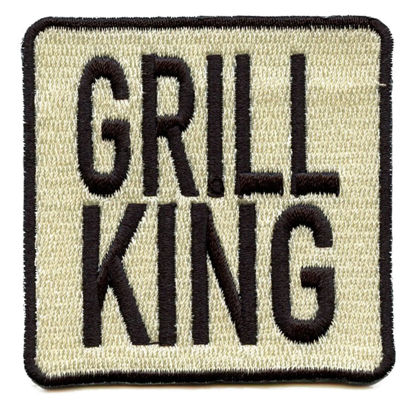 Grill King Cooking Patch Fathers Day Hobby Embriodered Iron On – Patch ...