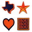 Houston 4 Pack Mini Set Patch HOU Heart Star Texas Embroidered Iron On ...