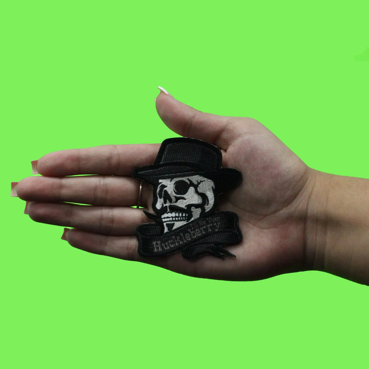 I'll Be Your Huckleberry Patch Western Movie Skull Sublimated Embroide ...