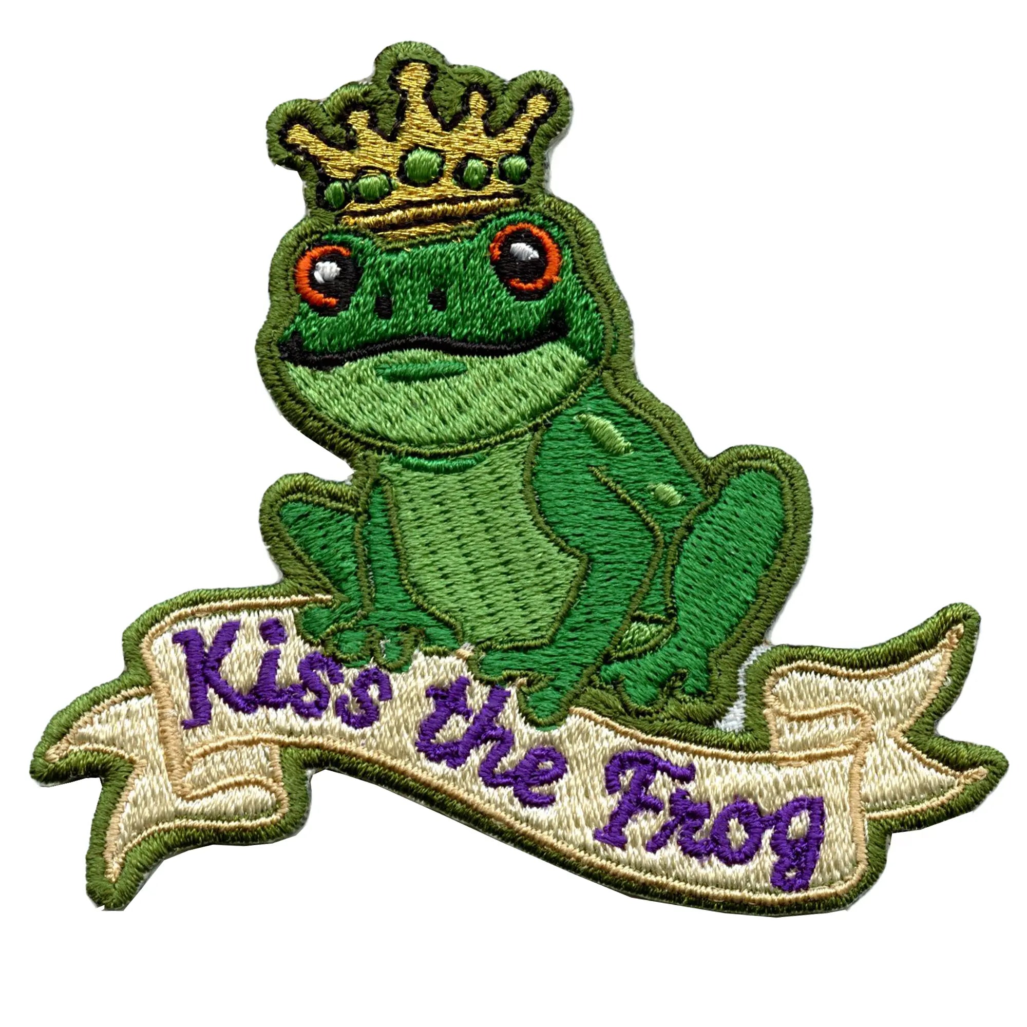 Kiss The Frog Patch Princess Movie Embroidered Iron On – Patch Collection