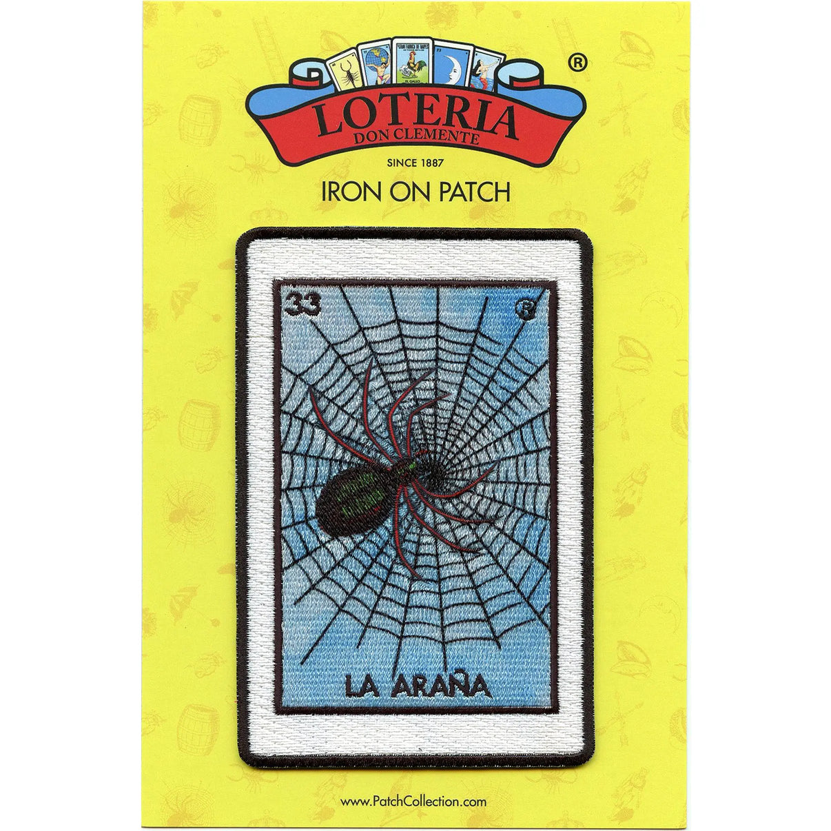La Arana 33 Patch Spider Mexican Loteria Card Sublimated Embroidery Ir ...
