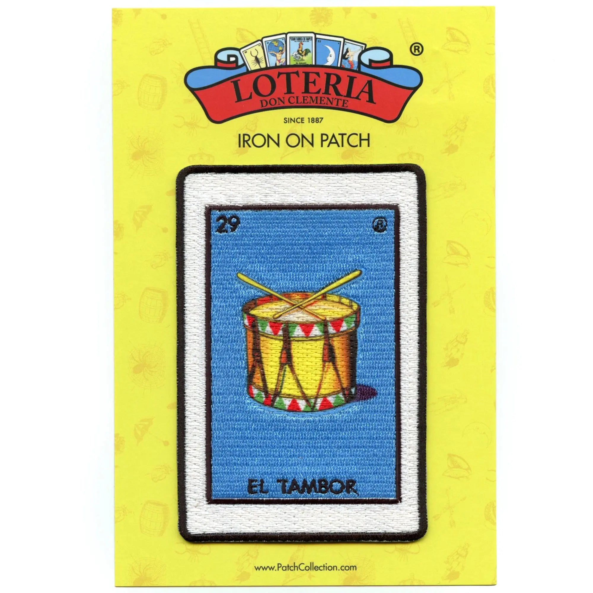 El Tambor 29 Patch Drum Mexican Loteria Card Sublimated Embroidery Iro ...