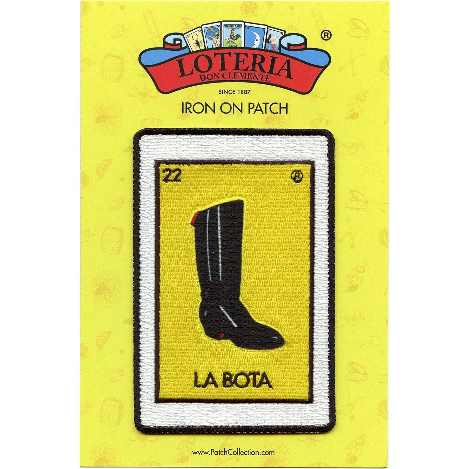 La Bota 22 Patch Boot Mexican Loteria Card Sublimated Embroidery Iron ...