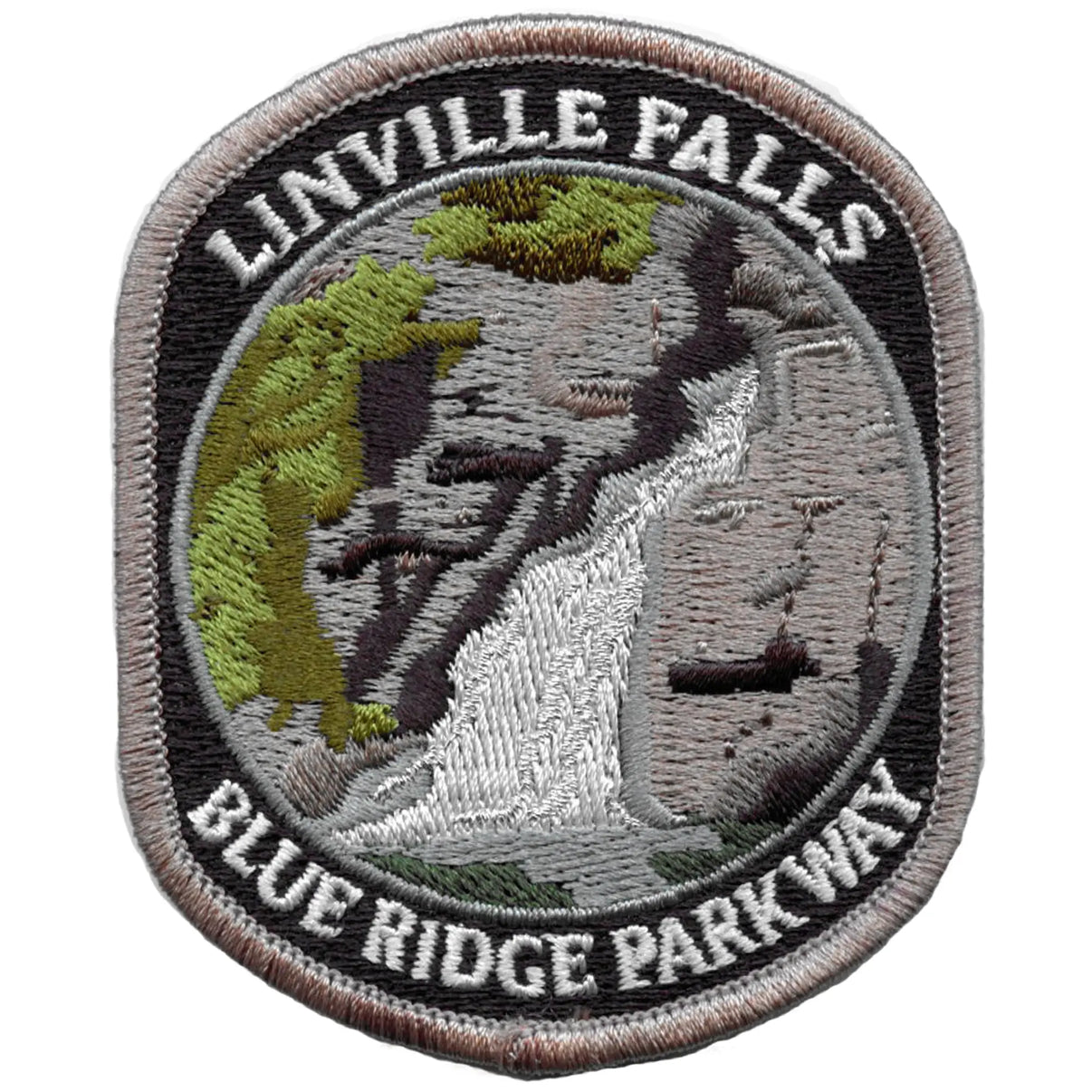 Linville Falls Travel Patch Blue Ridge Parkway Embroidered Iron On ...