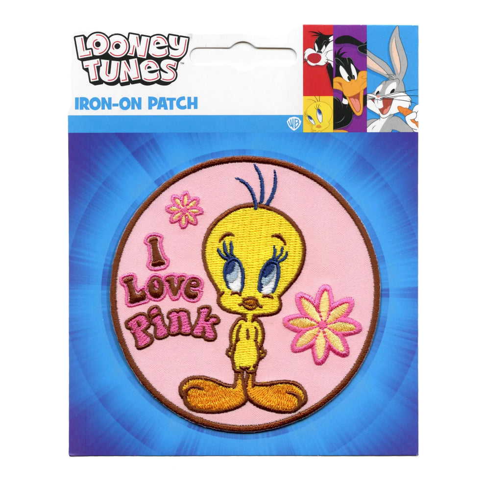 Looney Tunes Tweety Patch I Love Pink Embroidered Iron On – Patch ...