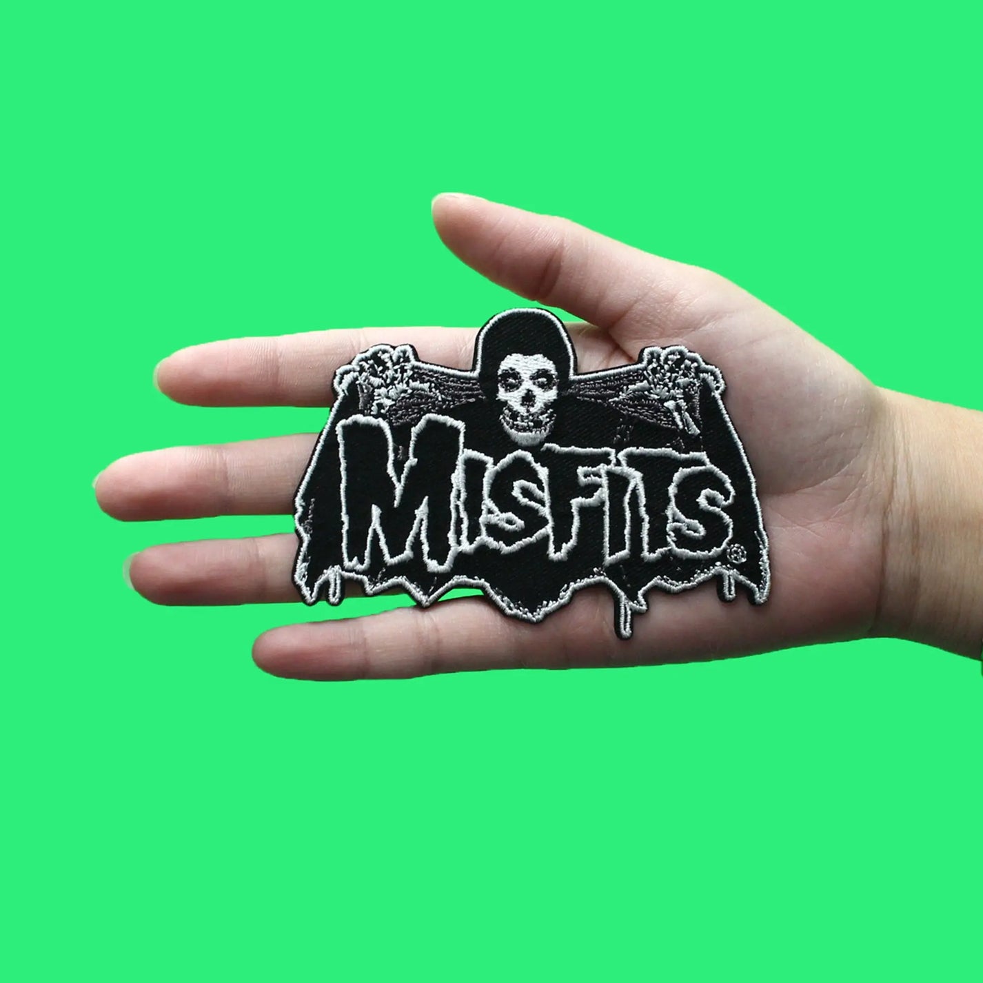 Misfits Old School Bat Fiend Patch Punk Rock Band Embroidered Iron On ...