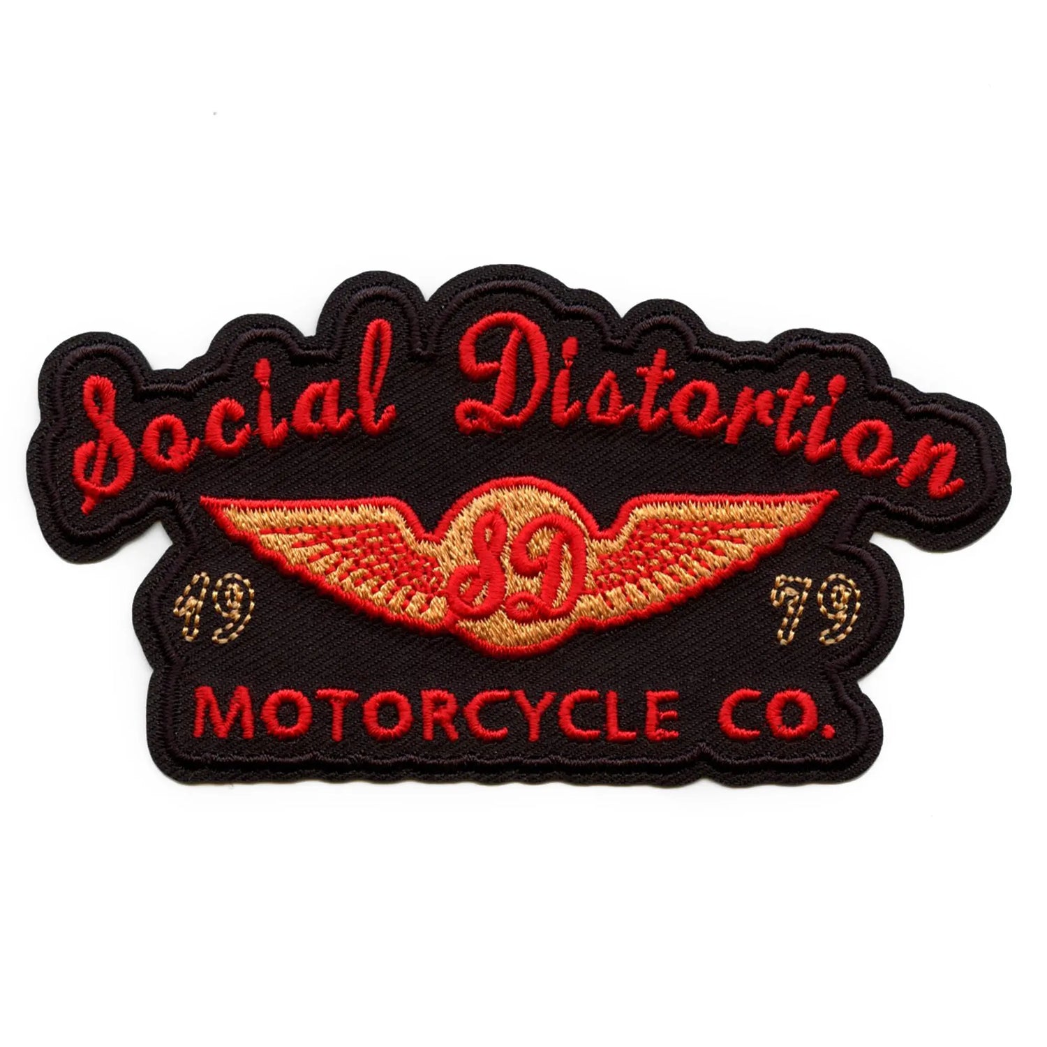 Social Distortion Motorcycle Co. Patch Punk Wings '79 Embroidered Iron ...