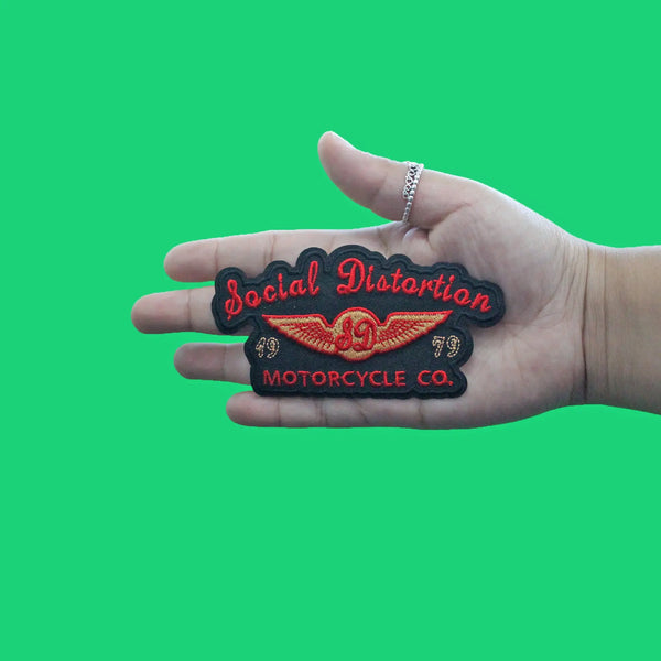 Social Distortion Motorcycle Co. Patch Punk Wings '79 Embroidered Iron ...