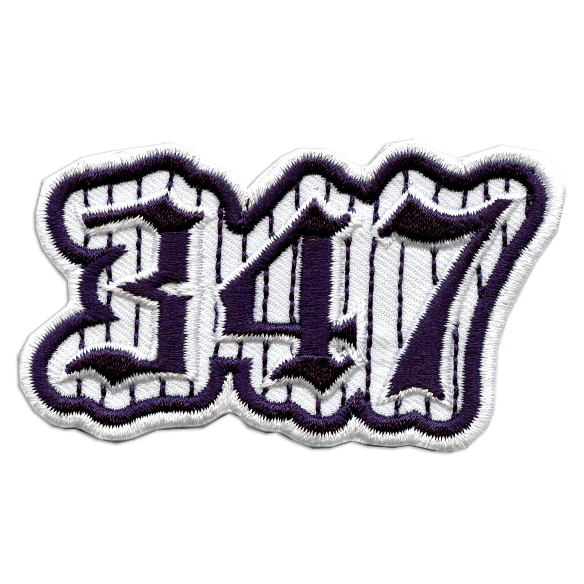 New York 347 Patch Area Code City Embroidered Iron-On – Patch Collection