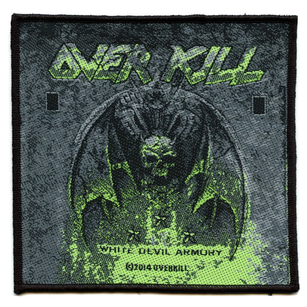 Overkill White Devil Armoury Patch Heavy Rock Music Woven Iron On – Patch Collection