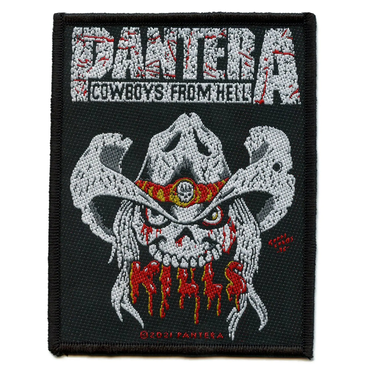 Pantera Kills Band Patch Cowboys From Hell Woven Sew On – Patch Collection