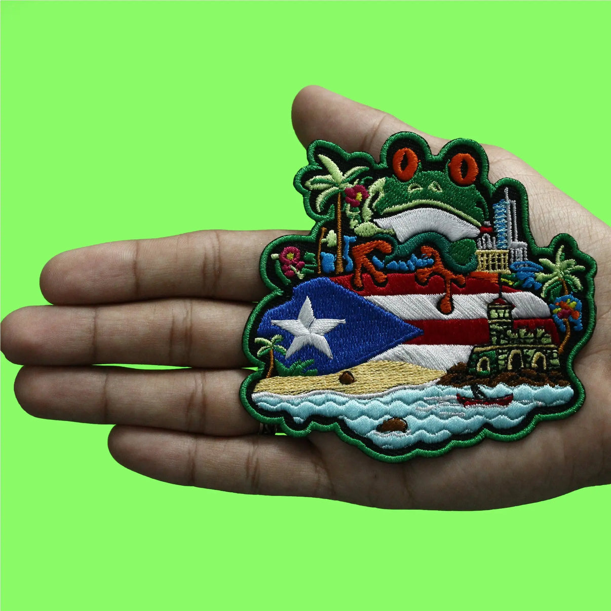 Puerto Rico Coqui Patch Tropical Boricua Travel Embroidered Iron On ...
