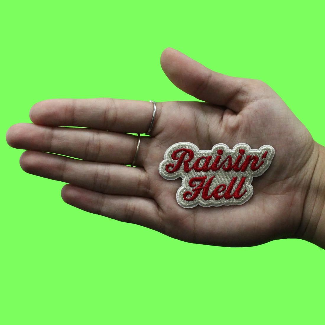 Raisin' Hell Western Patch Country Cowgirl Script Embroidered Iron On – Patch Collection