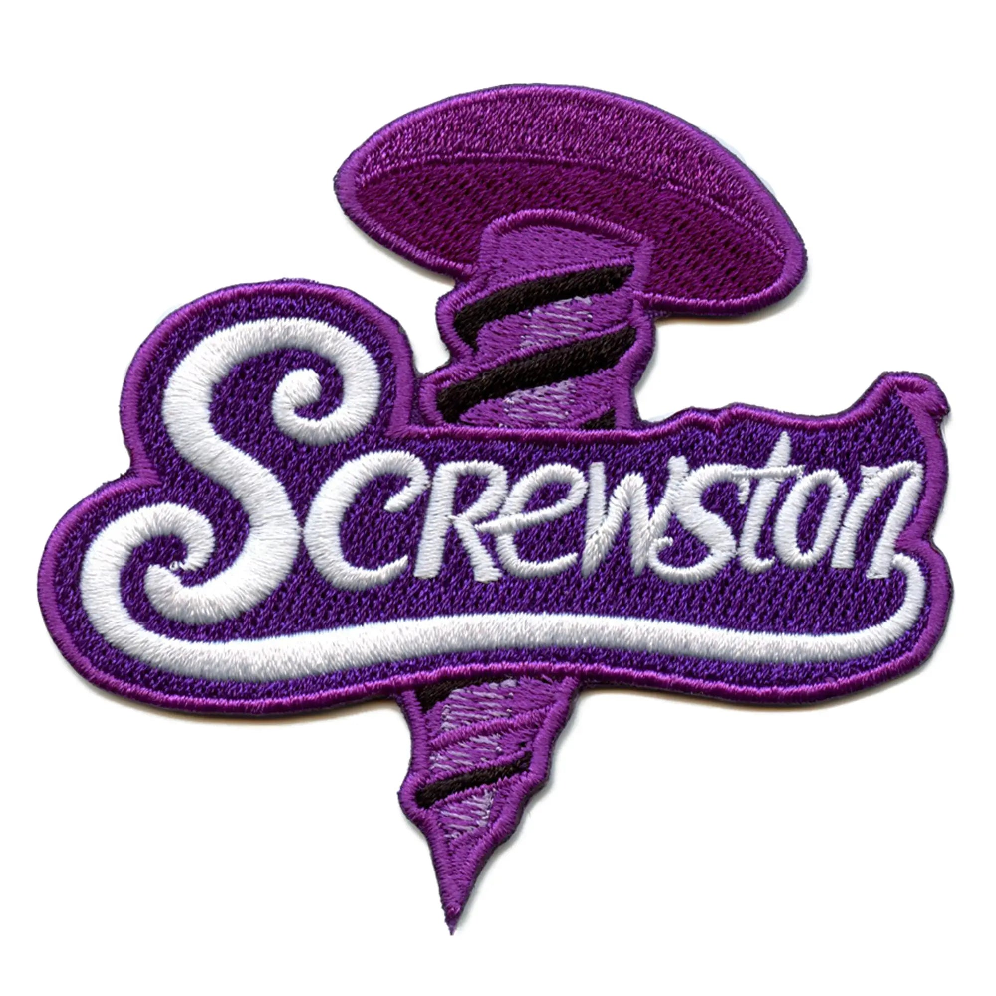 Screwston Purple Screw Patch Script Houston Texas Embroidered Iron On ...