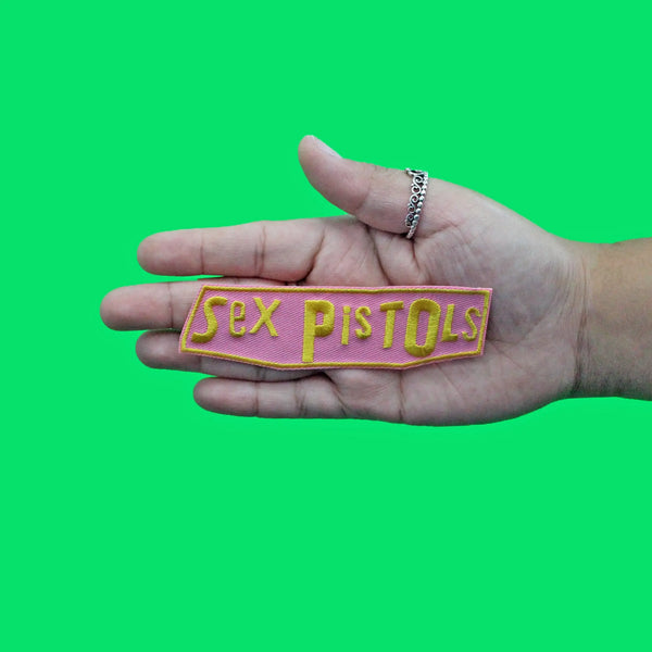 Sex Pistols Pink Logo Patch Rock Music Band Embroidered Iron On – Patch ...