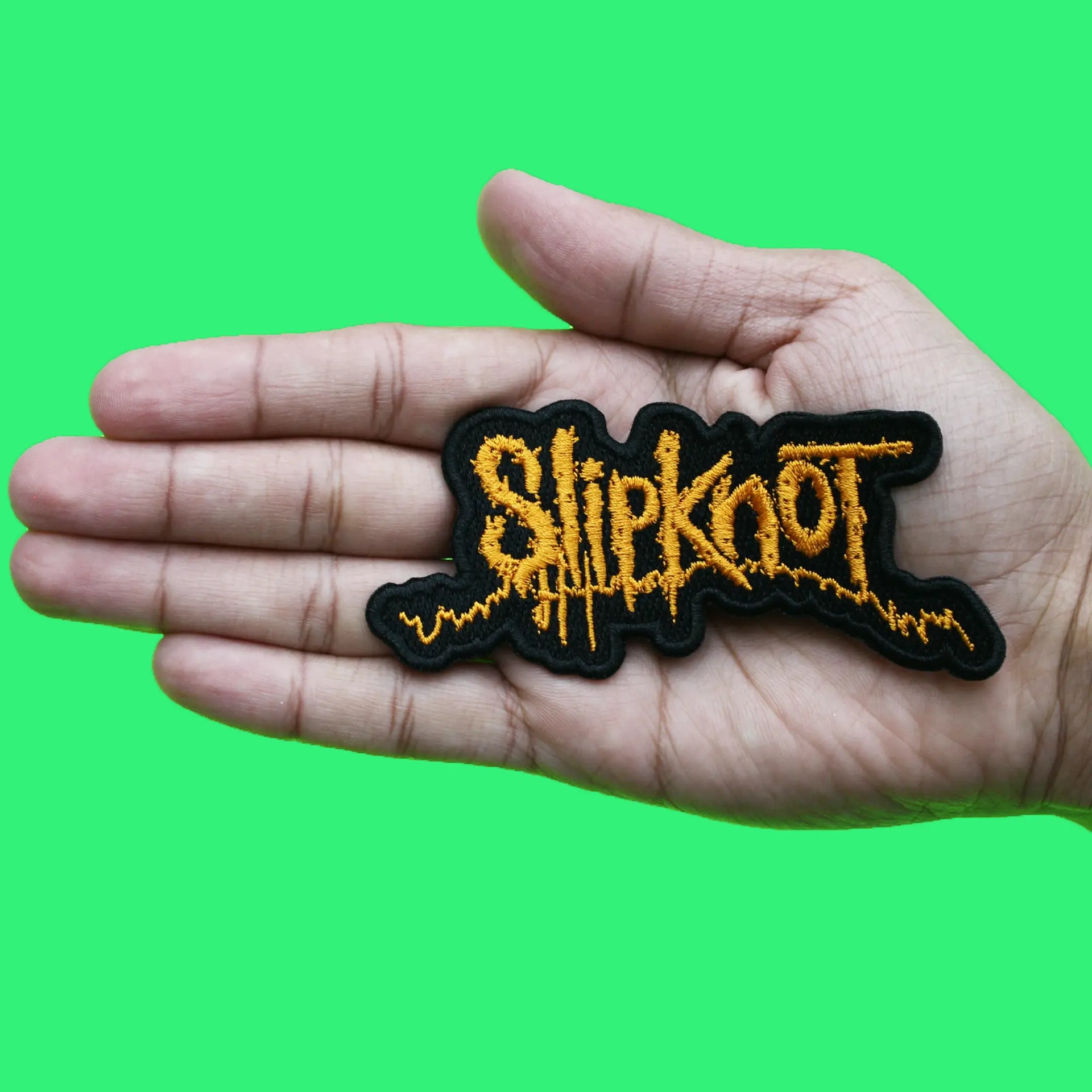 Slipknot Rock Band Patch Orange Script Logo Embroidered Iron On – Patch ...