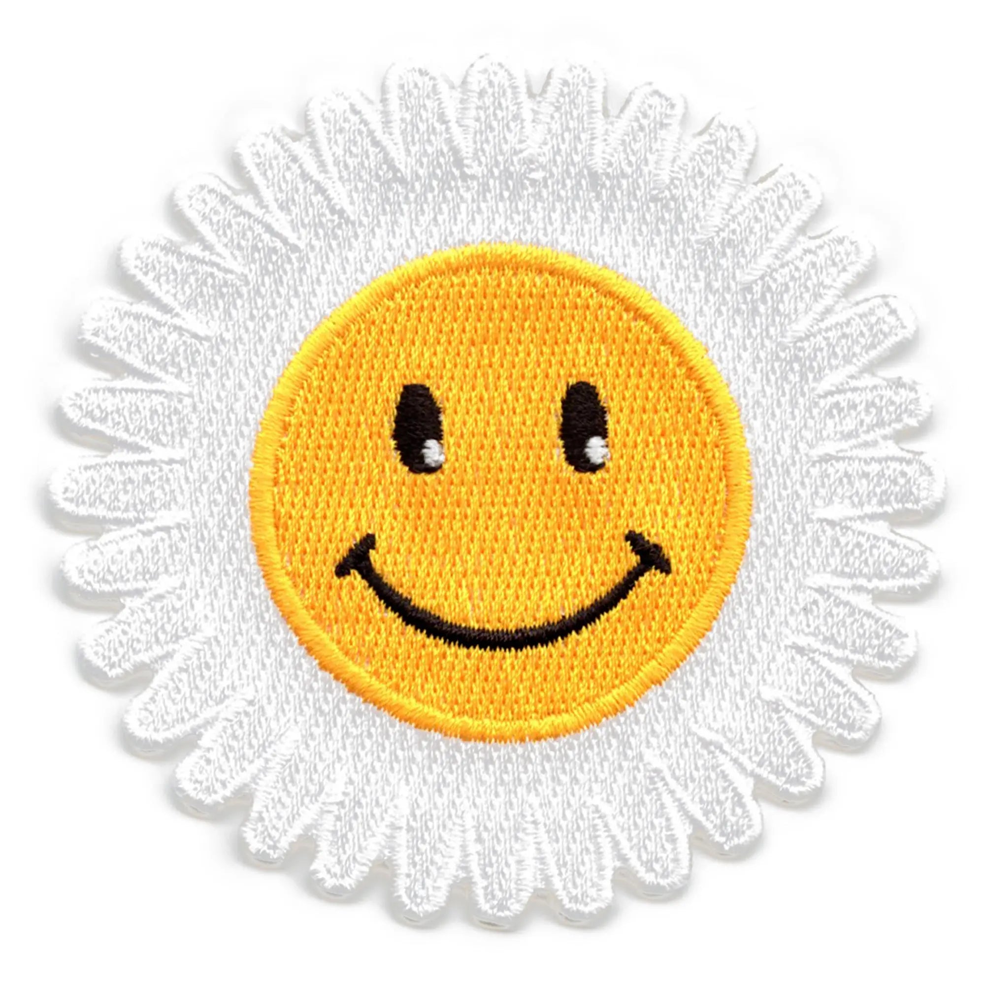 Smiling Summer Daisy Patch Happy Blossom Flower Embroidered Iron On ...