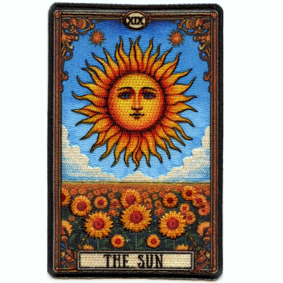 Sun Nineteenth Tarot Card Patch Spiritual Readings Psychic Sublimated ...