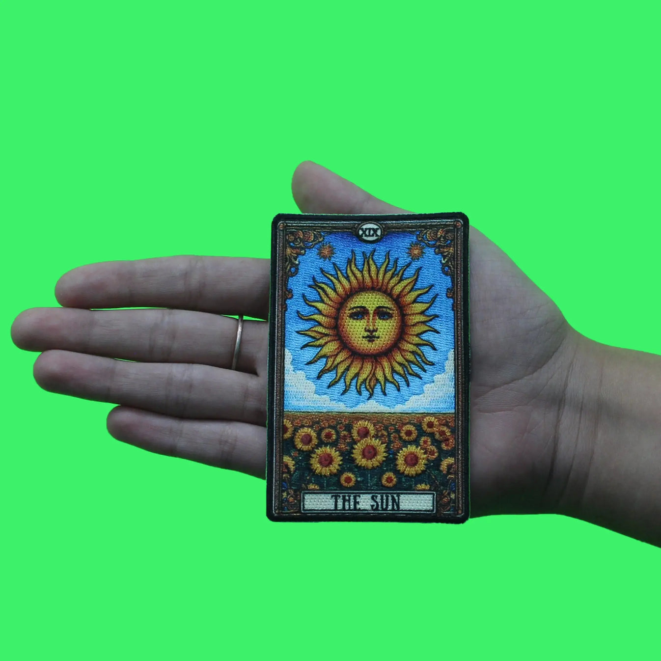 Sun Nineteenth Tarot Card Patch Spiritual Readings Psychic Sublimated ...
