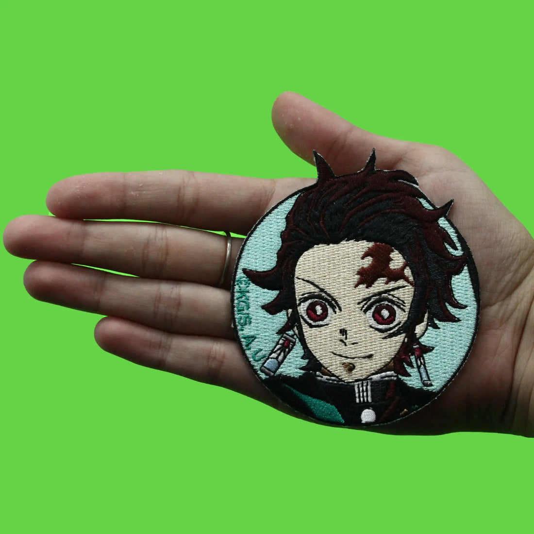 Demon Slayer Tanjiro Patch Kamado Anime Character Embroidered Iron On ...