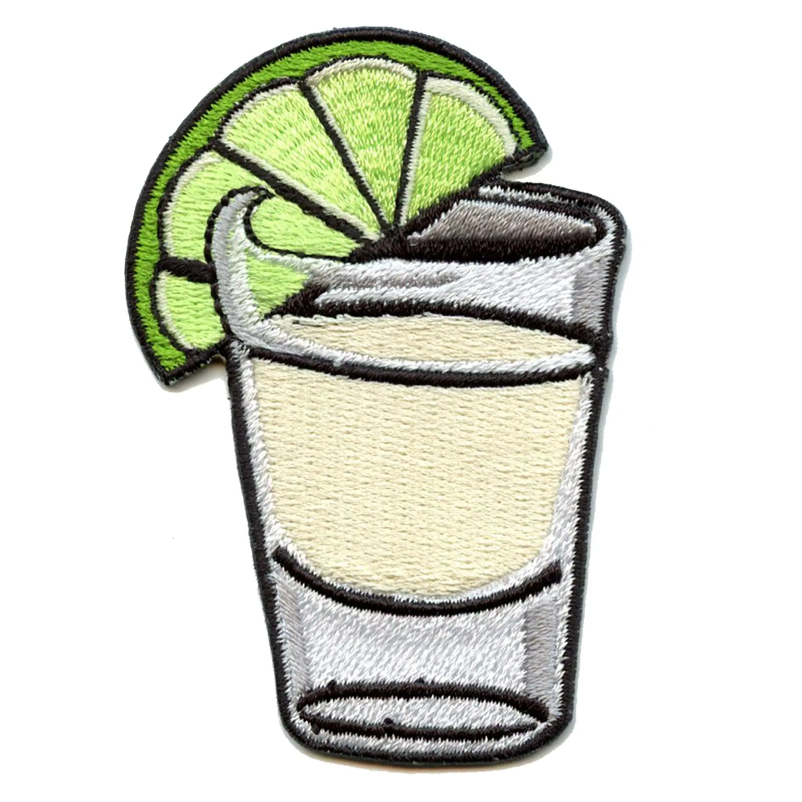 Tequila Shot With Lime Patch Hard Liquor Drink Embroidered Iron On ...