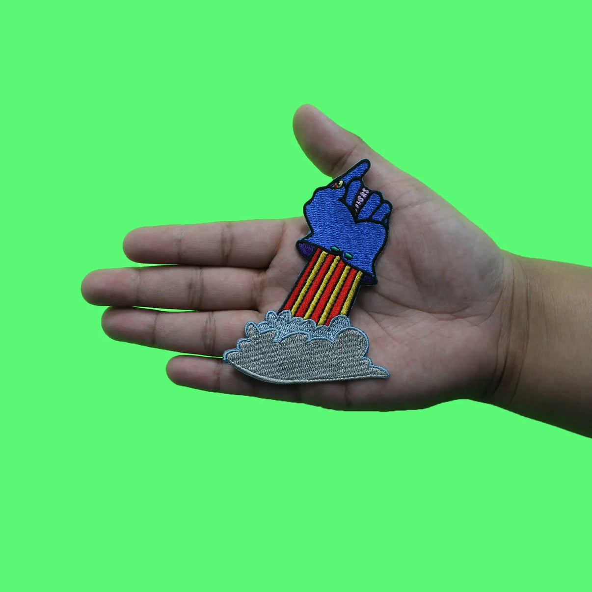 The Beatles Hand Pointing Rocket Patch British Rock Band Embroidered I ...