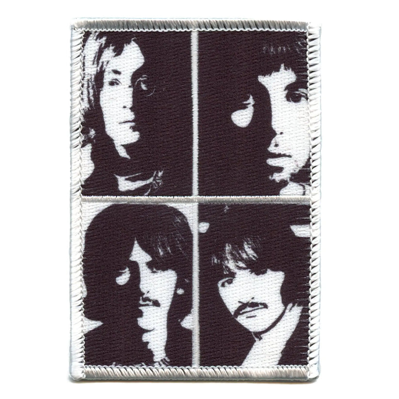 The Beatles Stencil Portraits Patch Iconic Rock Band Sublimated Iron O ...