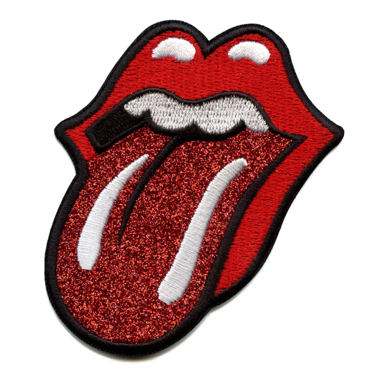 The Rolling Stones Patch Glitter Tongue Embroidered Applique Iron On ...