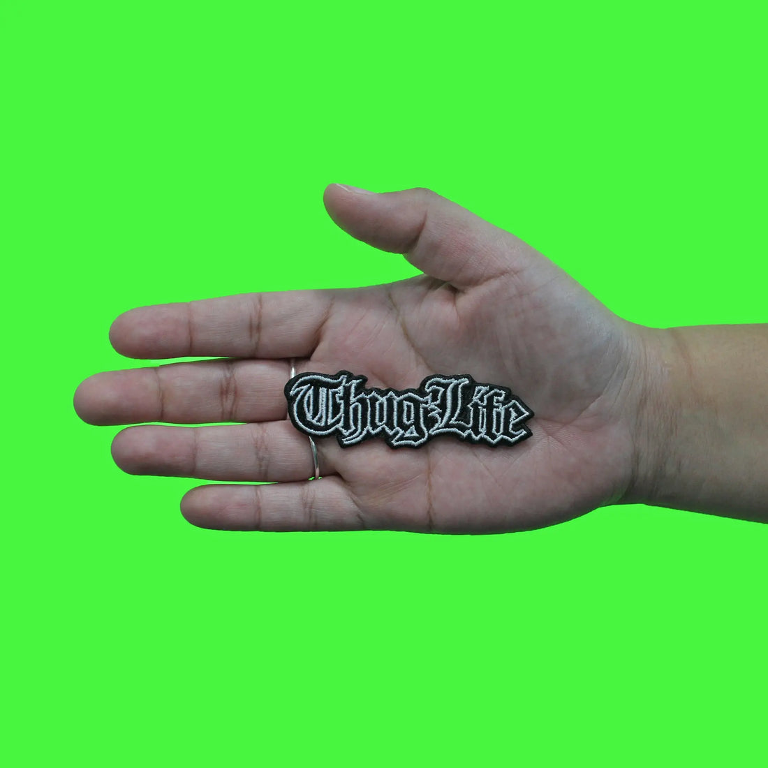 Thug Life Script Patch Old English Hood Embroidered Iron On – Patch ...